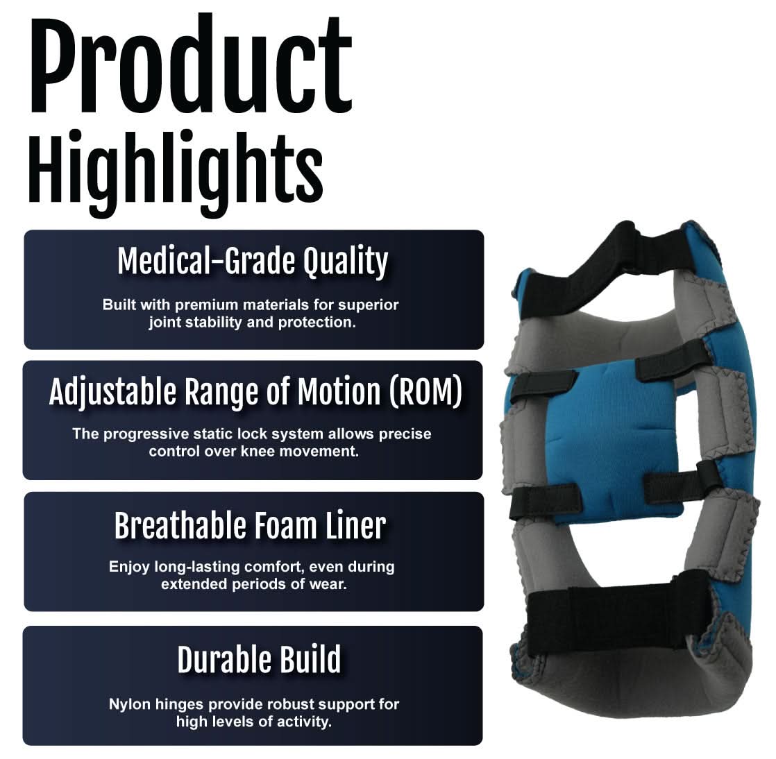 RCAI Premier Knee Orthosis | Adjustable Support for Recovery & Pain Re ...